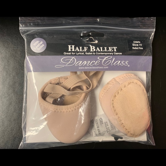 Dance Class | Shoes | Kids Sz 1 Or 12 Tan Nude Beige Half Ballet ...
